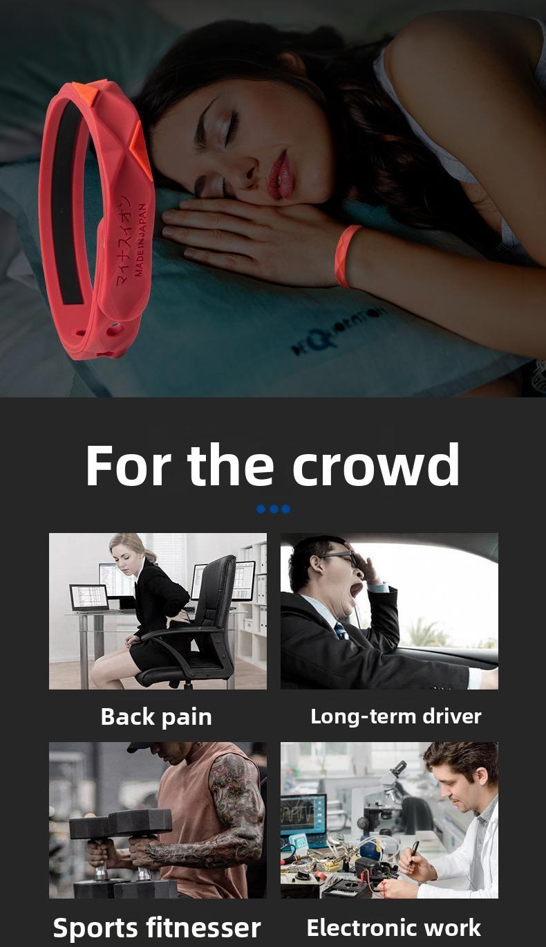 Anti-static silicone bracelet, negative ion men's and women's outdoor ...