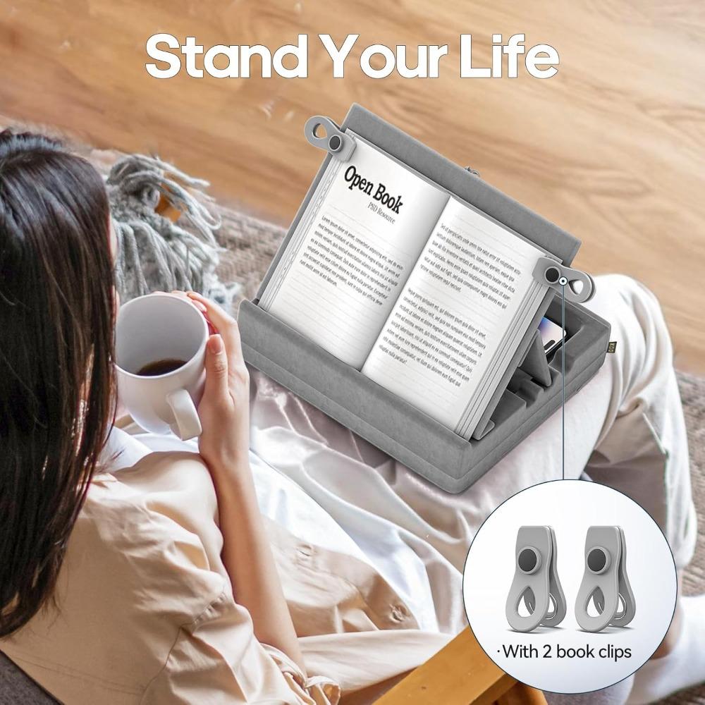Stand with Storage, Multi-Angle Viewing Reading Holder For Lap, Bed ...