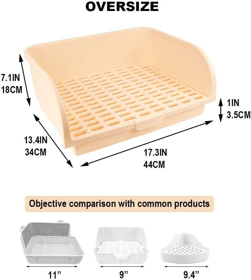 17"x13" Litter Box with 10 count Bonus Pads, High Sided Plastic Guinea ...