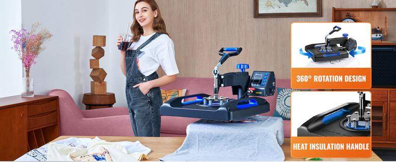 Spring new arrivals Heat Press Machine 15 x 15 Inch 8 in 1 Heat Press ...