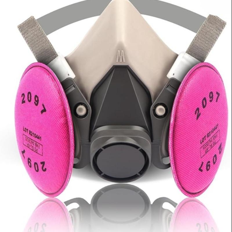 Half Face Cover Respirator Mask, Reusable Gas Masks with 2pcs 2097 ...