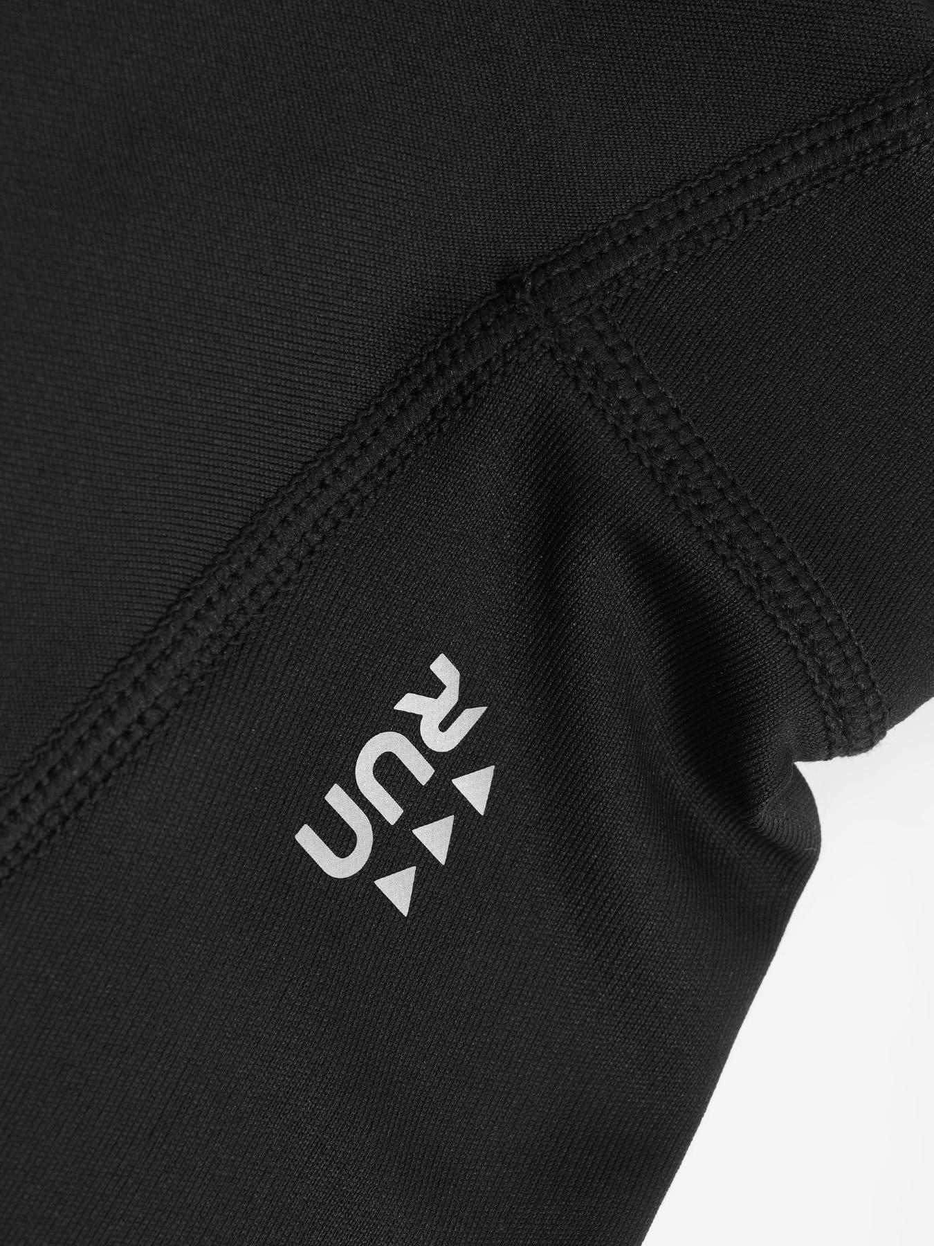 Men's Solid Half Zip Thumb Hole Design Sports Tee, Regular Fit ...