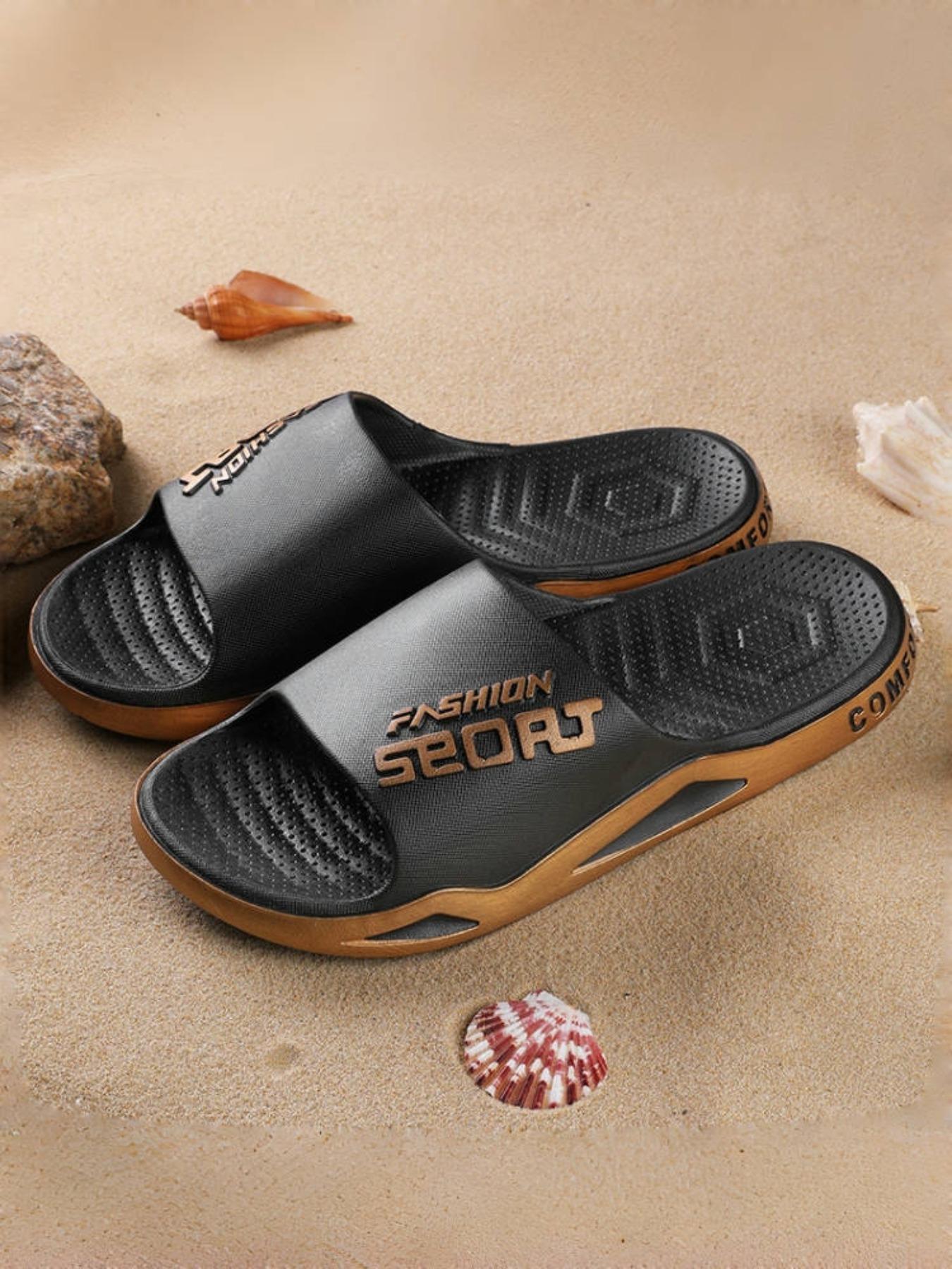 Men's Casual Comfortable Non-slip Slides, Soft Comfy Home Slippers ...