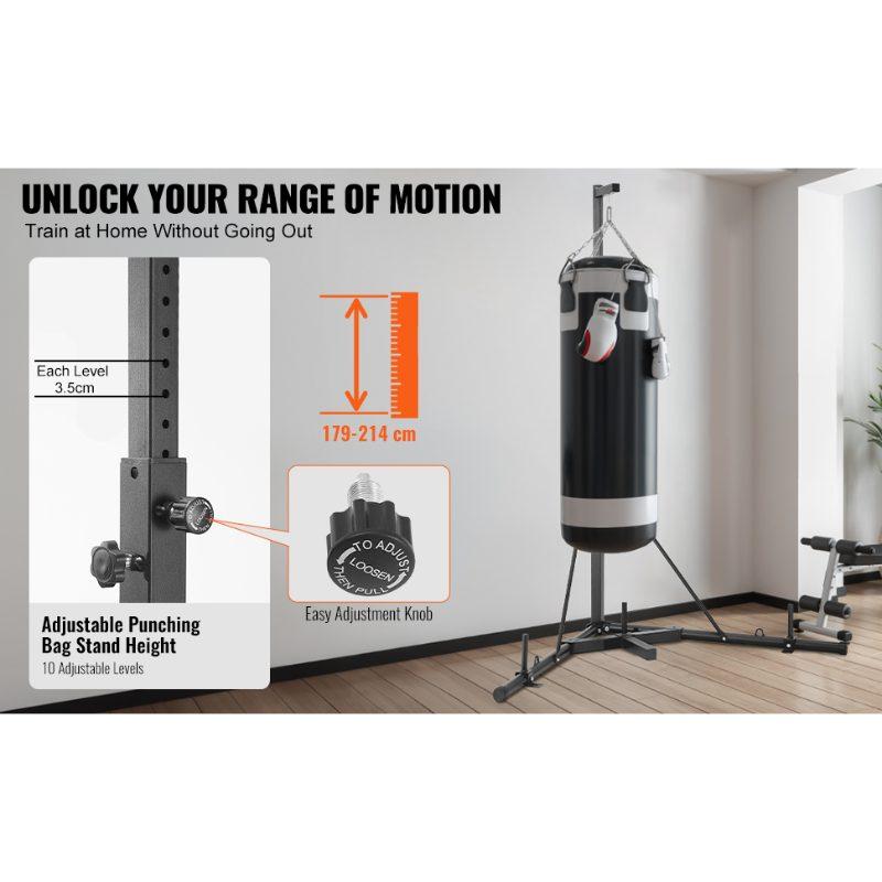 fathersdaygift VEVOR Punching Bag Stand, Steel Heavy Duty Workout ...