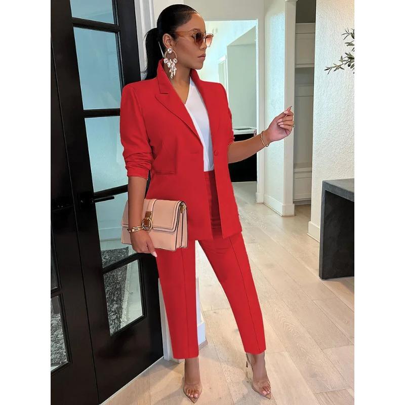 Two-Piece Set Women's Elegant Workwear Two-Piece Set Women's Single ...