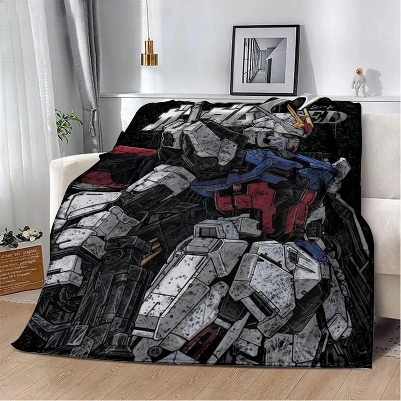 Anime GUNDAM Printed Blanket Picnic Blankets Warm Blanket Soft and ...