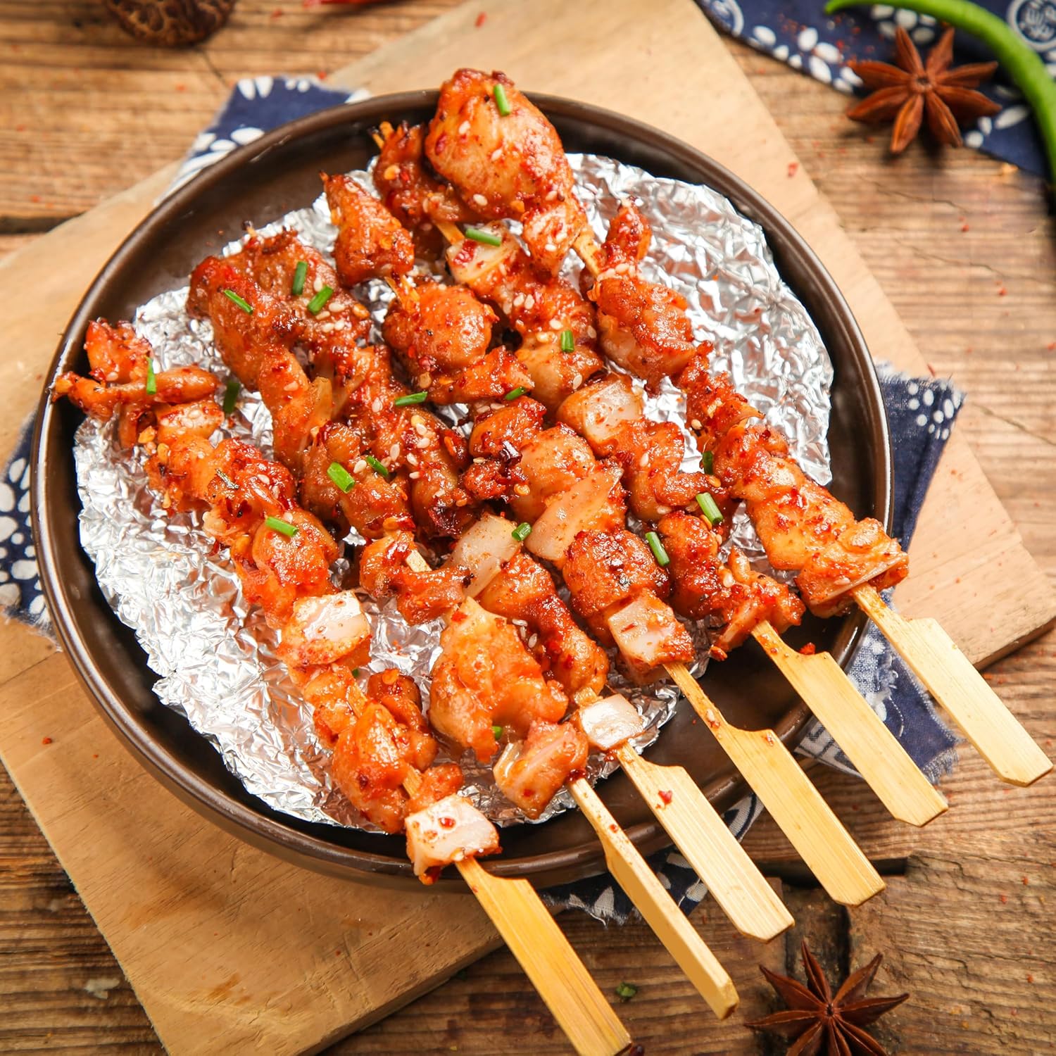 8 Inch Skewers 200 count Kabob Skewers Grilling Sticks for Fruit Kabobs ...