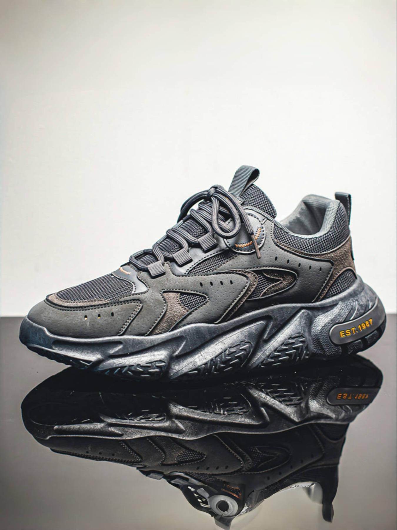 Men's Breathable Mesh New Thick Sole Shoes, Height Increase + Sports ...