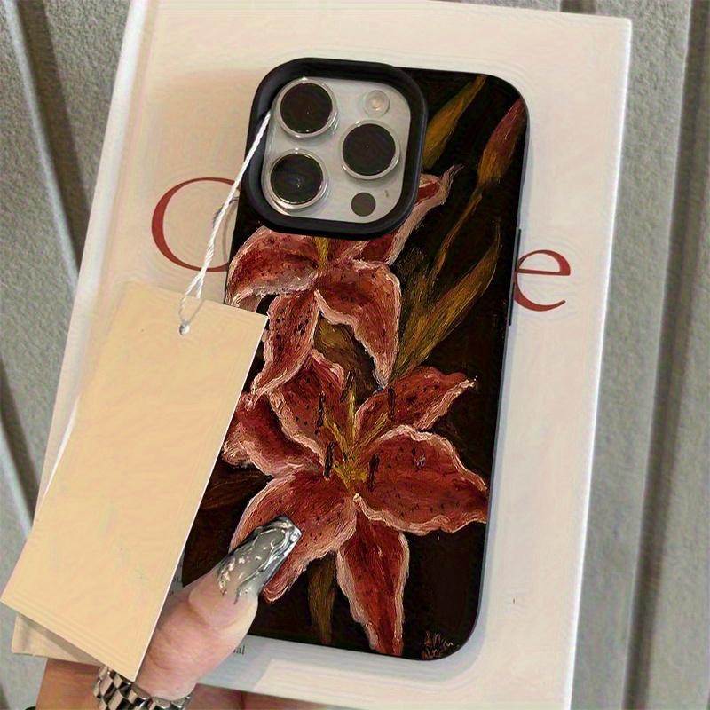 Oil Painting of Pink Lilies Suitable for TPU Patterns for Iphone 16 Pro ...