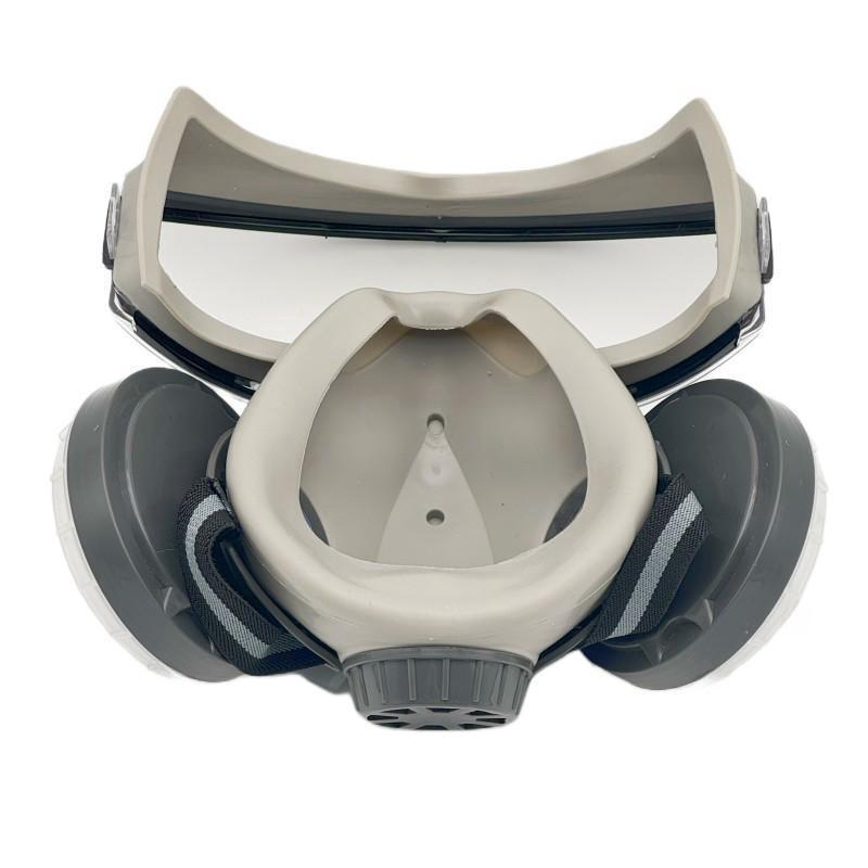 Dust-proof Integrated Respirator Mask, Reusable Half Mask with Goggles ...