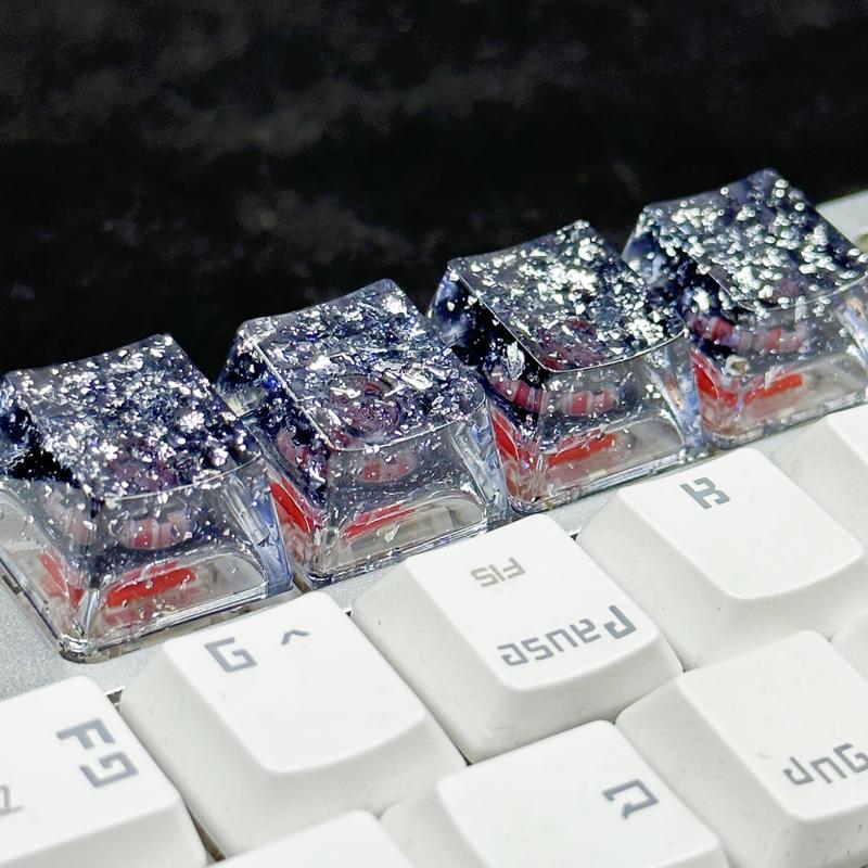 4Pcs High Quality Hot Sale Colorful Translucent Key Caps Cross Shaft ...