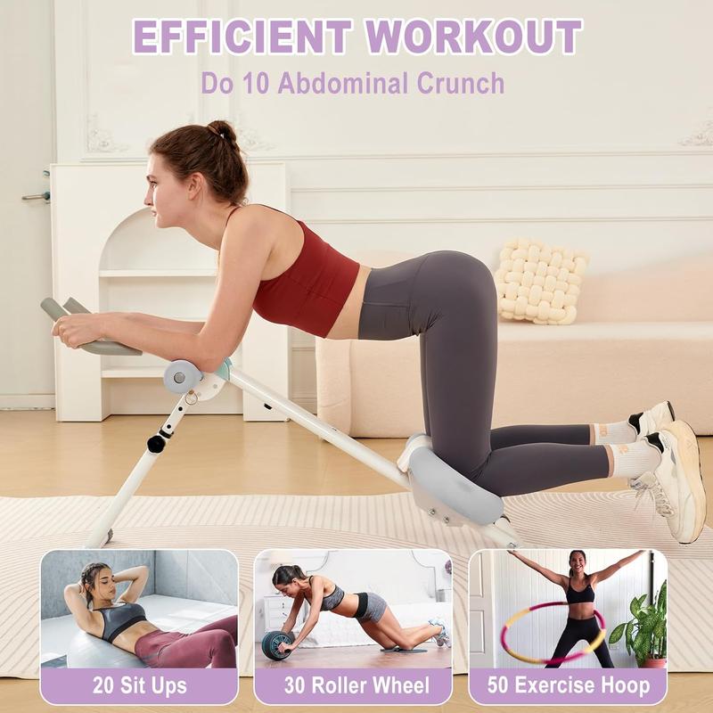 Ab Workout Equipment Trainer, Adjustable Ab Machine at Home Gym ...