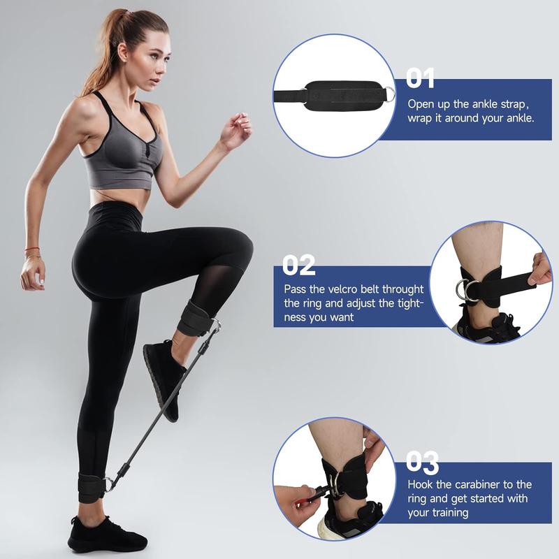 Ankle Resistance Band, Exercise Band with Ankle Straps & Blood Flow ...