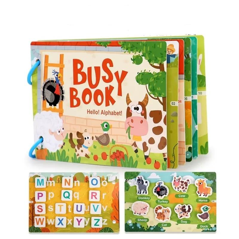 alphabet busy book, 1 counts educational sensory busy book, learning ...