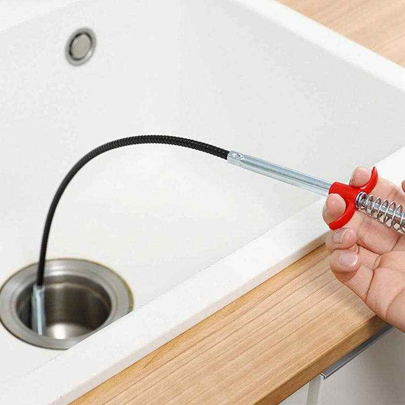 Stainless Steel Sewer Unclogging Tool, 1 Count Portable Reusable ...