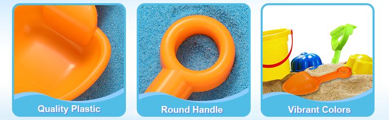 Skylety 8 Pieces Sand Shovels Colorful Plastic Rake Winter Beach Sand ...