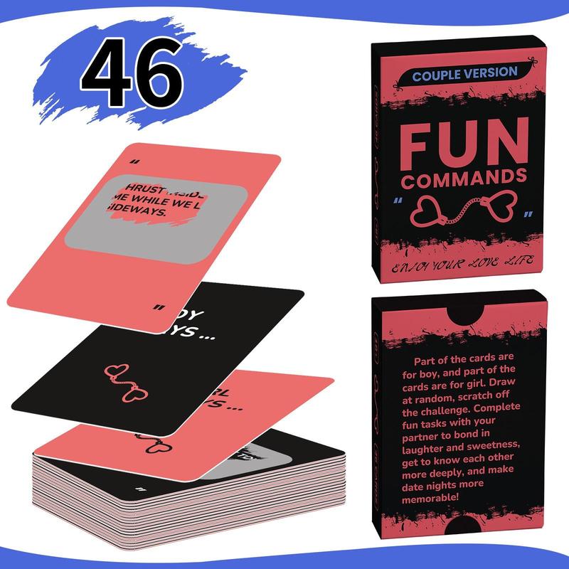 Fun Commands Card Game, 46 Couple Cards, Interactive Leisure and ...
