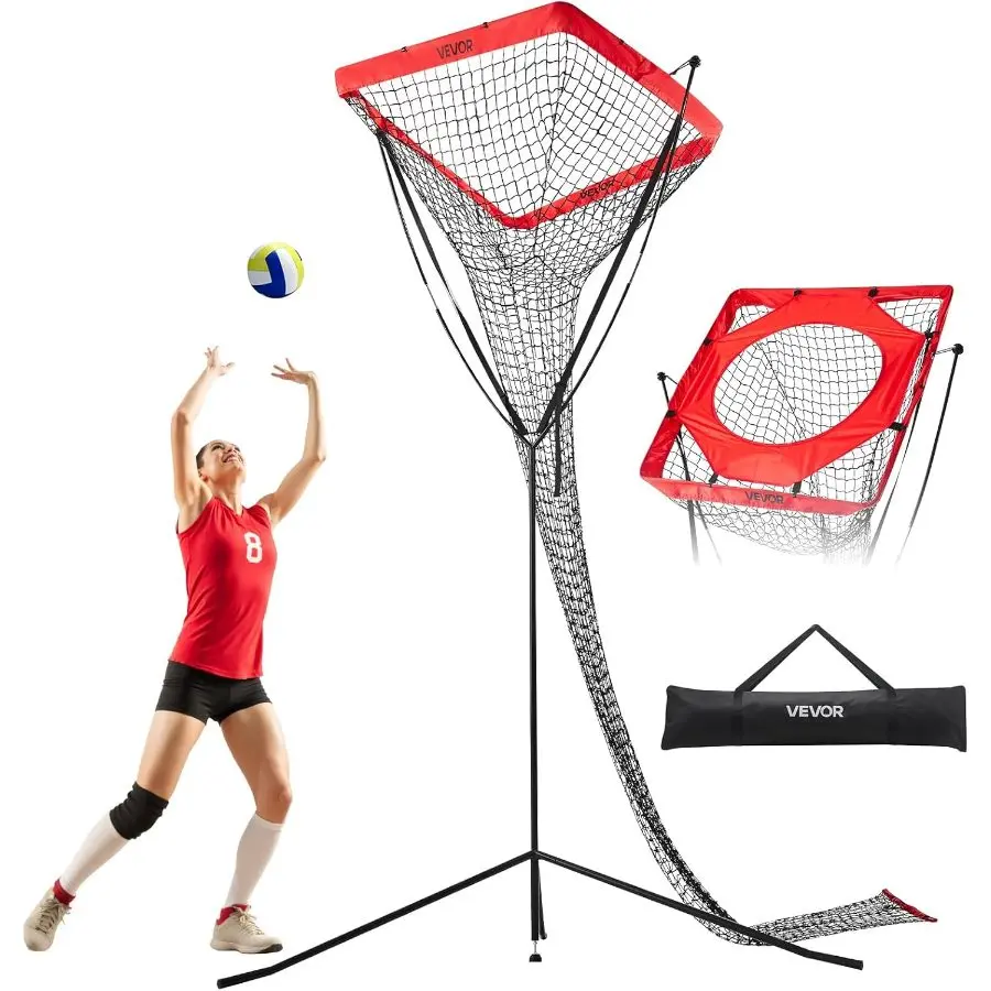 VEVOR Volleyball Training Net System, 8 * 11/12 * 11ft/Pitching ...