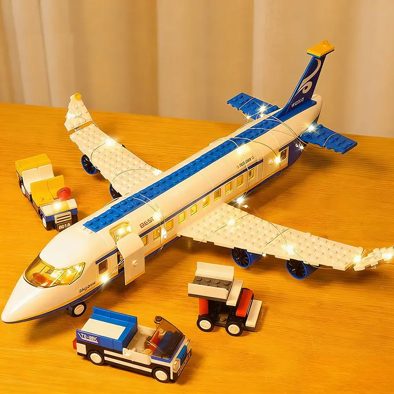 600pcs Airplane Model Building Kit, Interlocking Abs Blocks, Ideal Gift ...