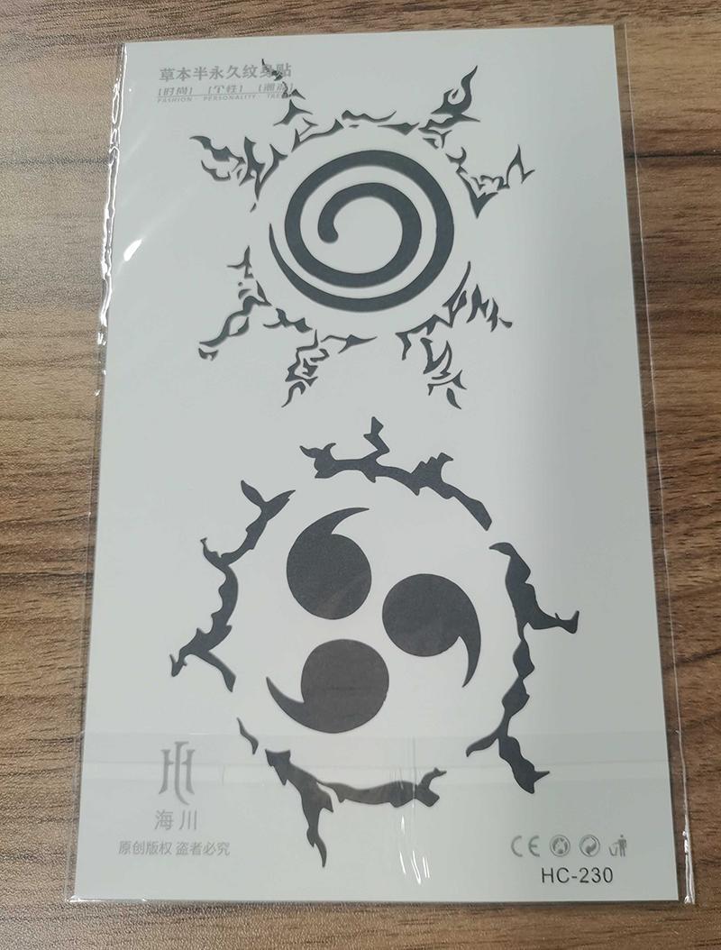 Uchiha Sasuke Sabaku no Gaara Anbu Cartoon Print Tattooing Sticker ...