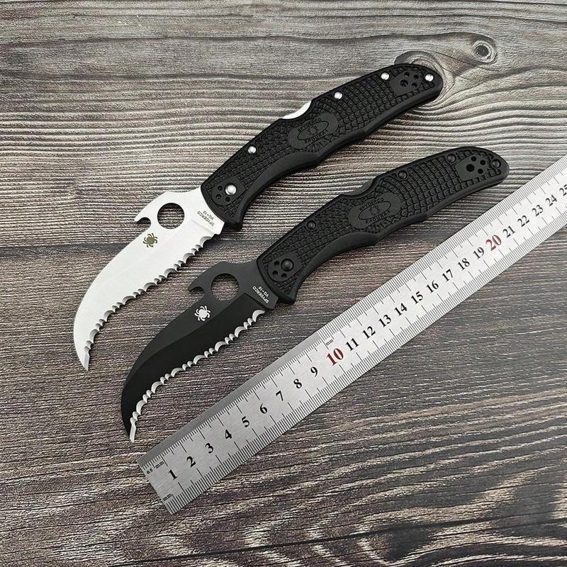 SP C12S Outdoor Tactical EDC D2 Steel Blade Folding Knife Portable ...