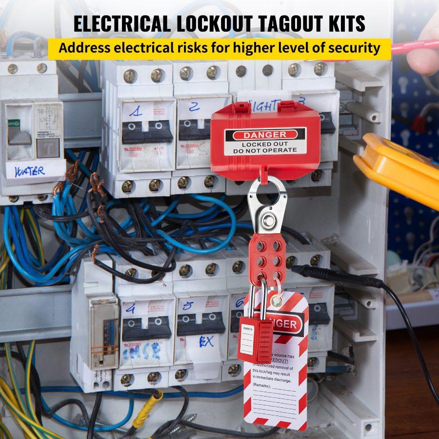 42 PCS Lockout Tagout Hand Tools Kit Set, Electrical Safety Loto Repair ...
