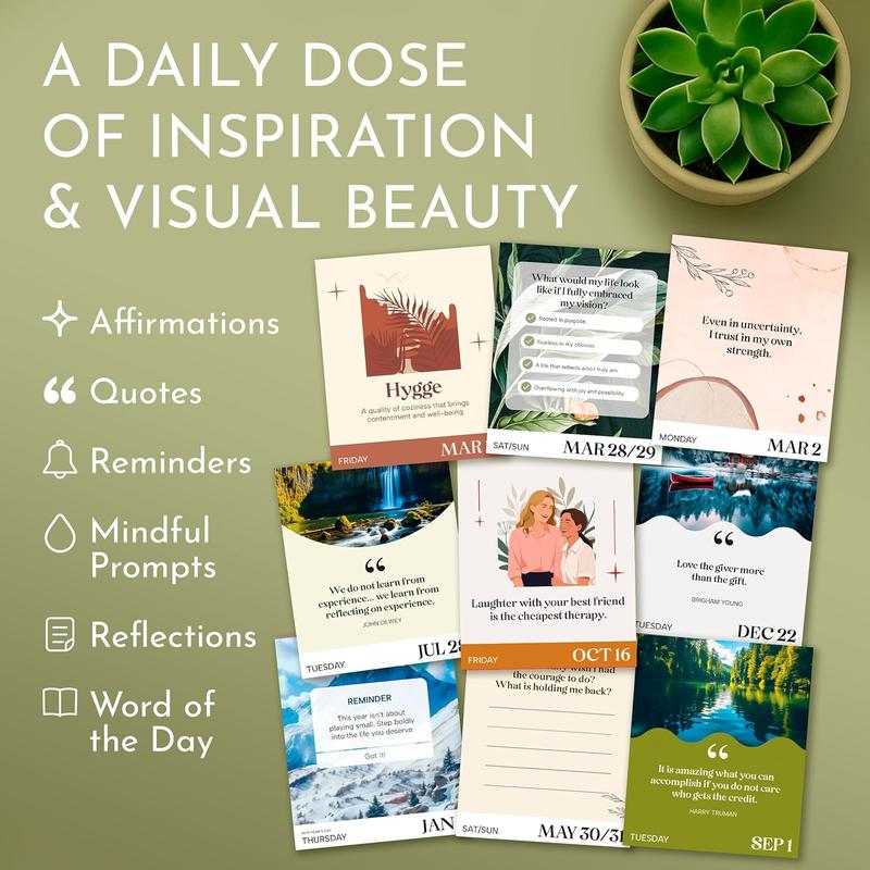 Mindfulness Desk Calendar 2026 Daily Inspirational Page-A-Day -Off ...