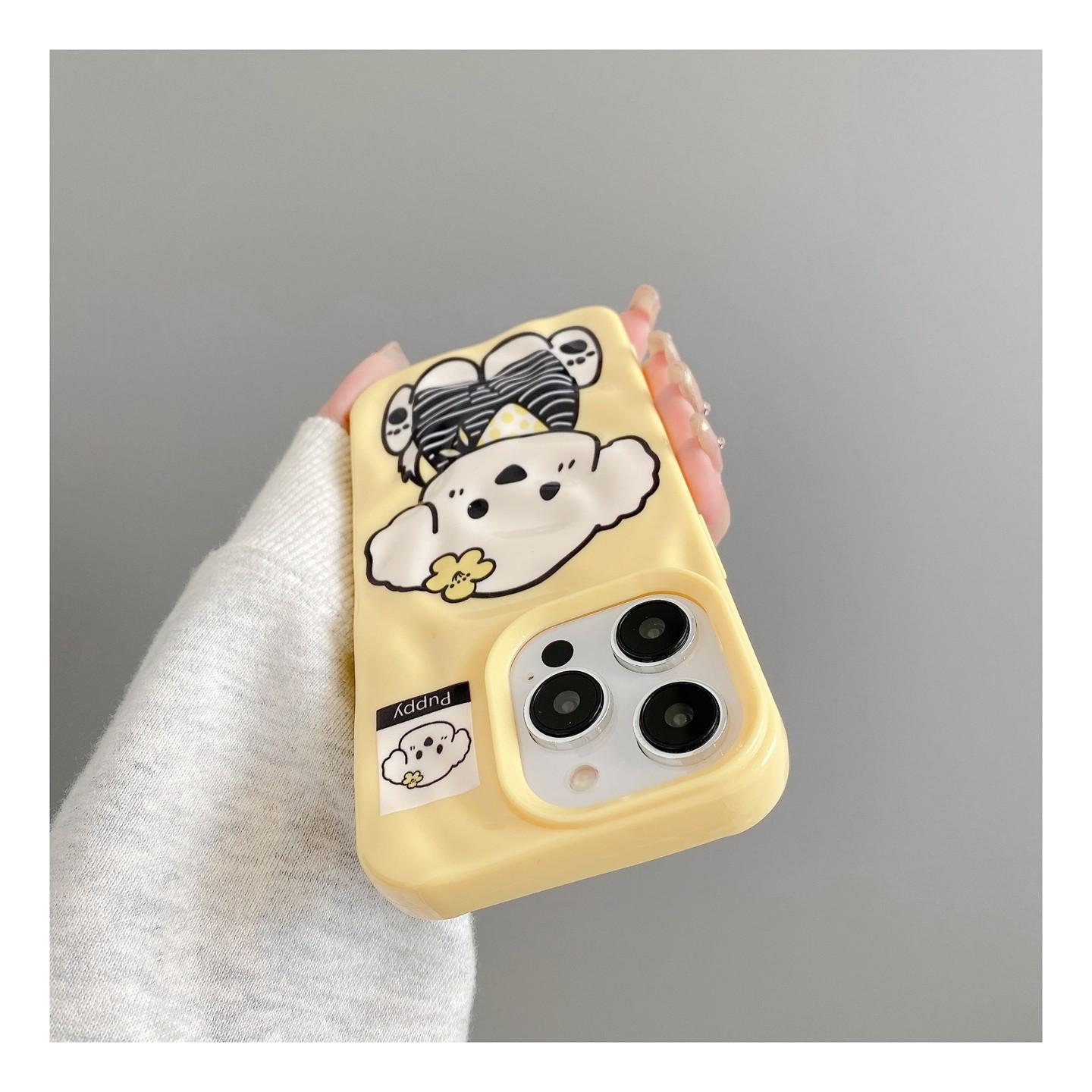 Puppy & Rabbit Pattern Meteor Texture iPhone Case , Anti-Drop Soft ...