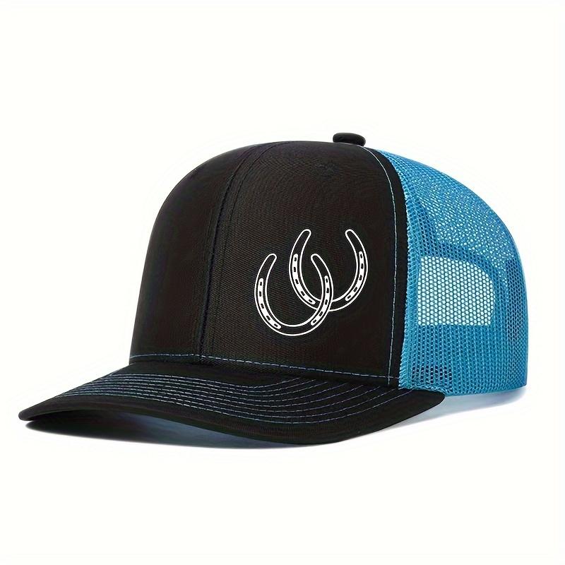 Horseshoe Trucker Hat Adjustable Mesh Back Western Style Printed ...