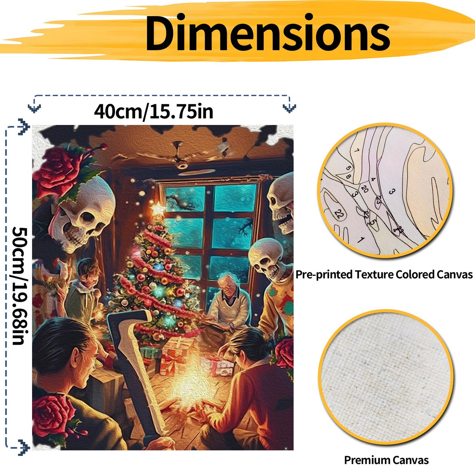 Skeleton Pattern DIY Painting by Numbers Kit, 1 Set DIY Paint by ...