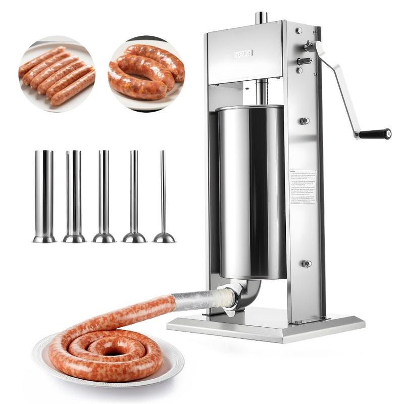 VEVOR Manual Sausage Stuffer, 33 LBS/ 15 L Vertical Meat Stuffer, Heavy ...