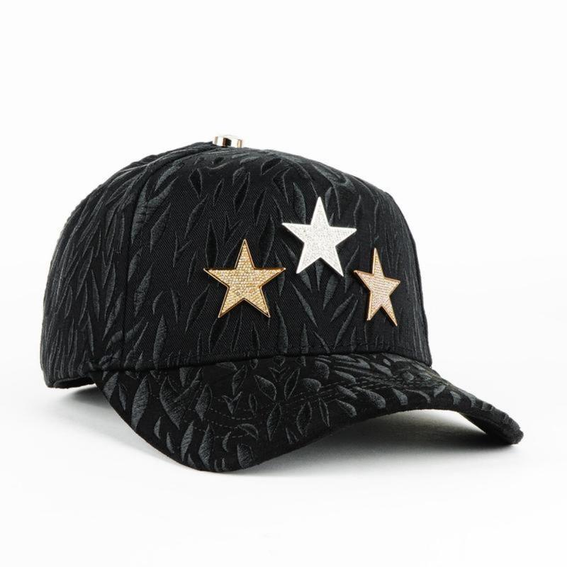 ChristmasGiftsBarbas Hats CT Three Stars Black Snapback Premium ...