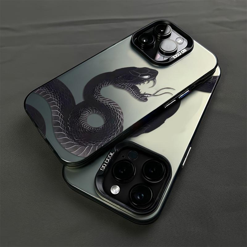Retro Python Print Phone Case, for Iphone 16Promax 16Pro 16Plus 16 ...