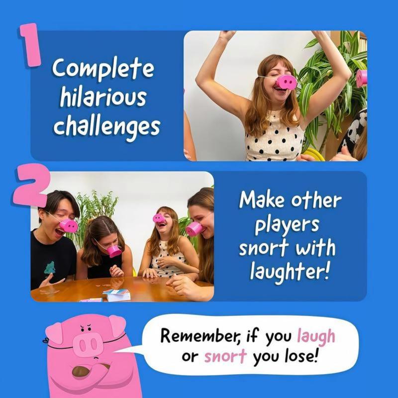 Snort Funny The Oinkcredible You Laugh You Lose Party Game with 150 ...