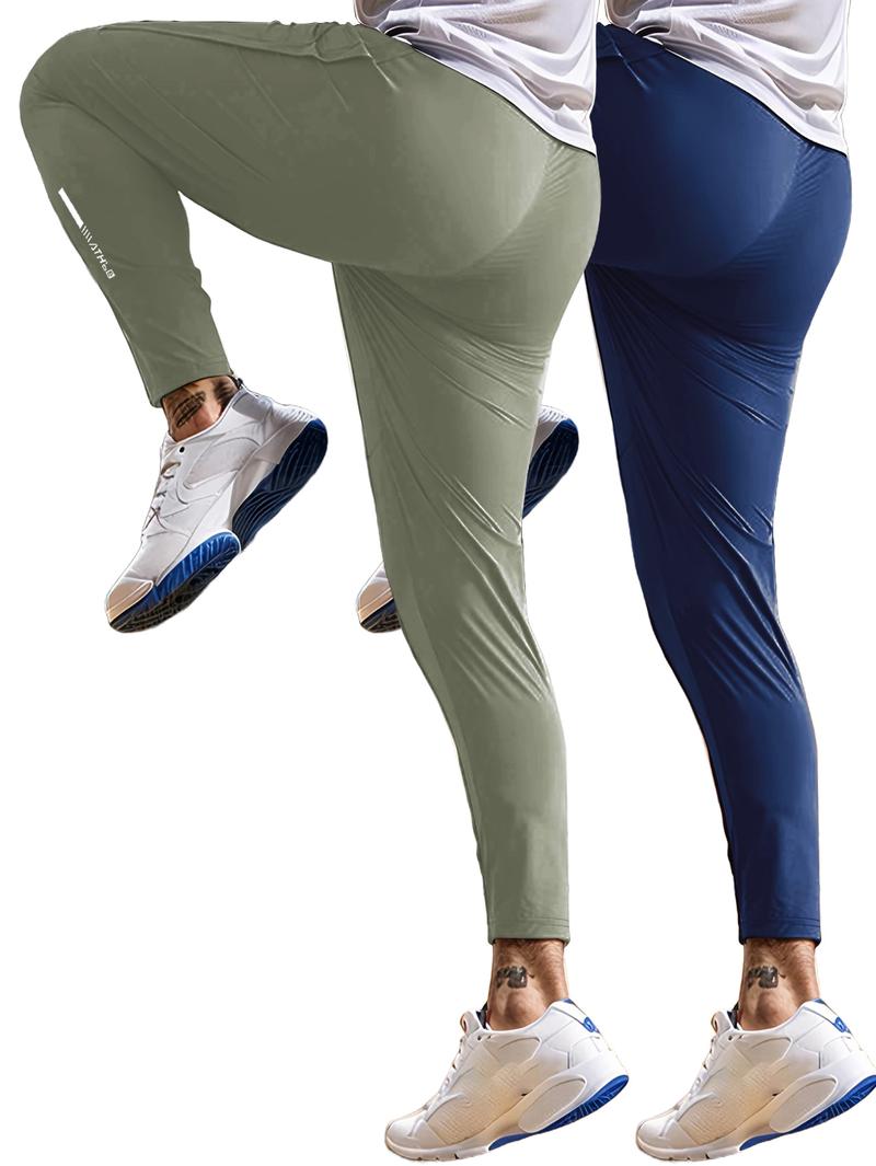 2-Pack Men's High Elasticity Ice Slicky Fiber Fabric Casual Sports ...