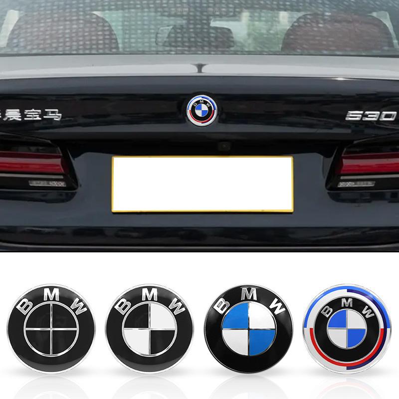 1/2Pcs 82MM 74MM Car Front Hood Emblem Rear Trunk Badge Logo For BMW ...