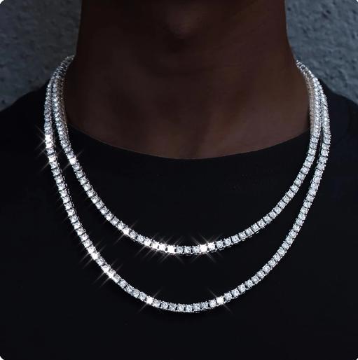 Hip Hop Tennis Chain Necklace - Young Adults, Fashion Enthusiasts, Hip ...