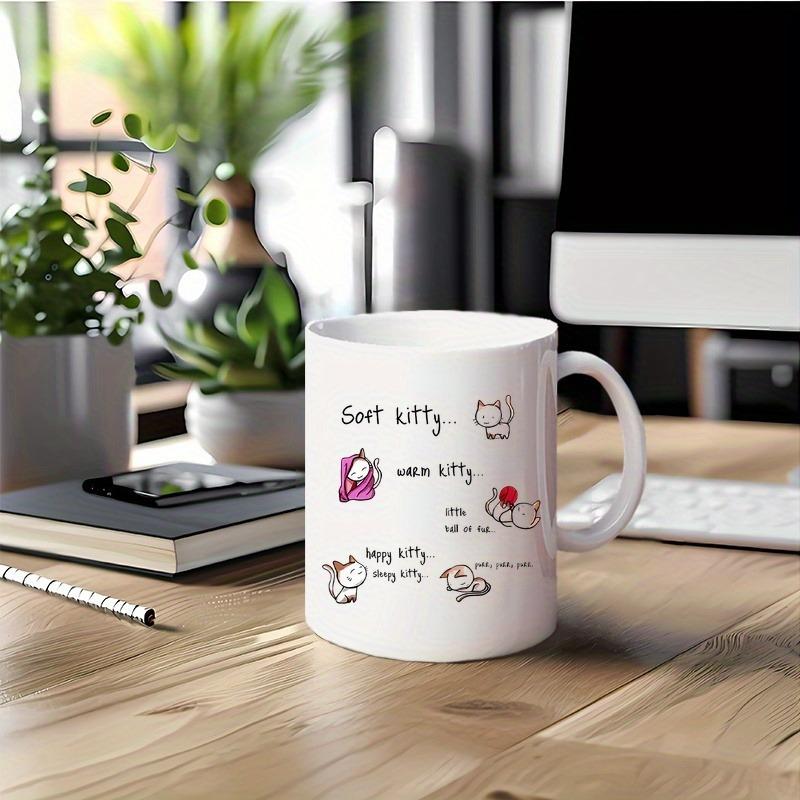 Soft Kitty Ceramic Coffee Mug 1pc 11Oz Cute Kitten Two-Tone ...