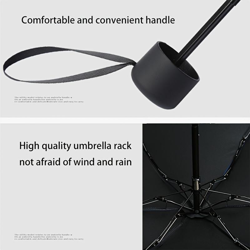 Portable Folding Umbrella, 1 Count Manual 6 Rib Mini Umbrella, Sun ...