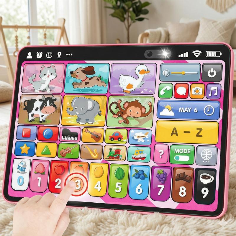 Trilingual Learning Tablet for Toddlers 1-3Y, Interactive ABC & Music ...