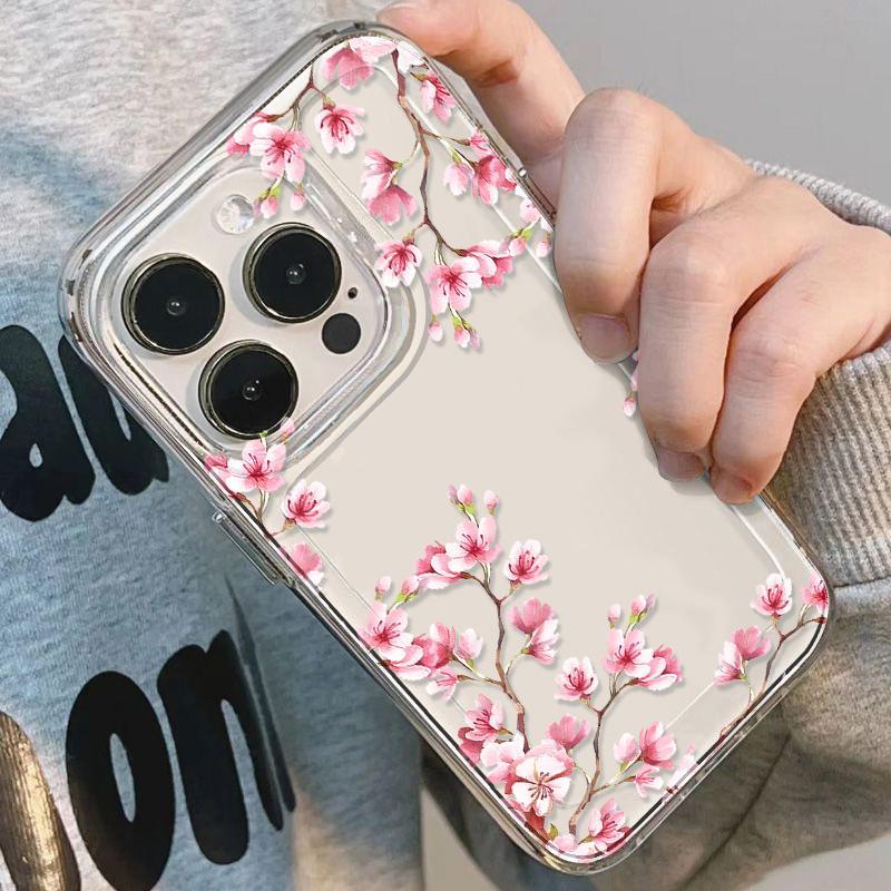 Flower Case For iPhone 15 12 13 14 16 11 ProMax X XR XSMax Plus Clear ...