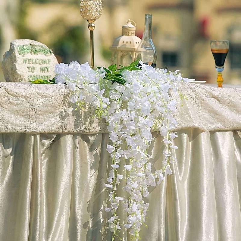 Artificial Wisteria Flower, 1 Count Romantic Plastic Fake Flower ...