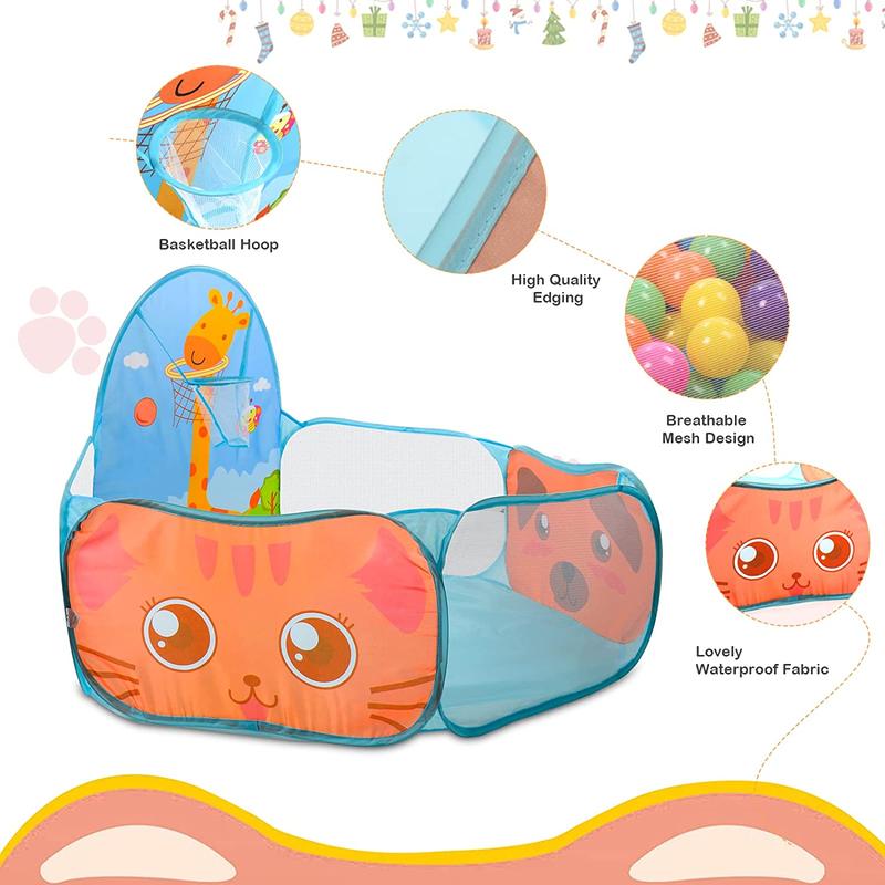 Pop Up Ball Pit, 1 Count Cute Cartoon Ball Pit Toy, Indoor & Outdoor ...