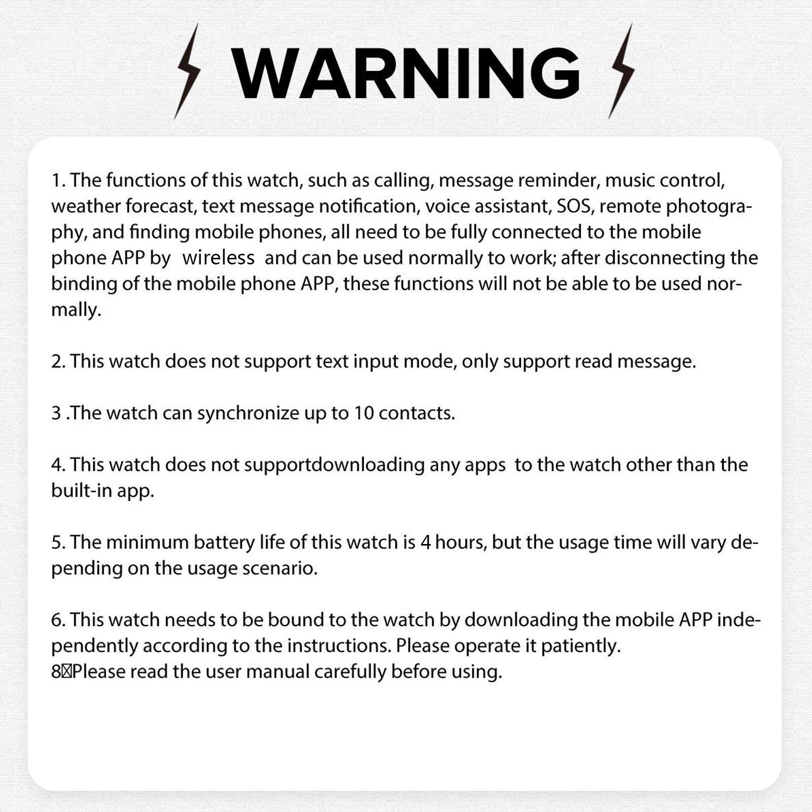 Smart Watch Wireless Calling/messaging, Multi-Sport Modes, Multiple APP ...