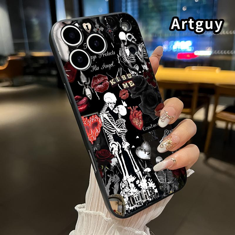 Straight Edge Phone Case for iPhone 17 15 16 14 Pro Max 13 12 11 XR XS ...