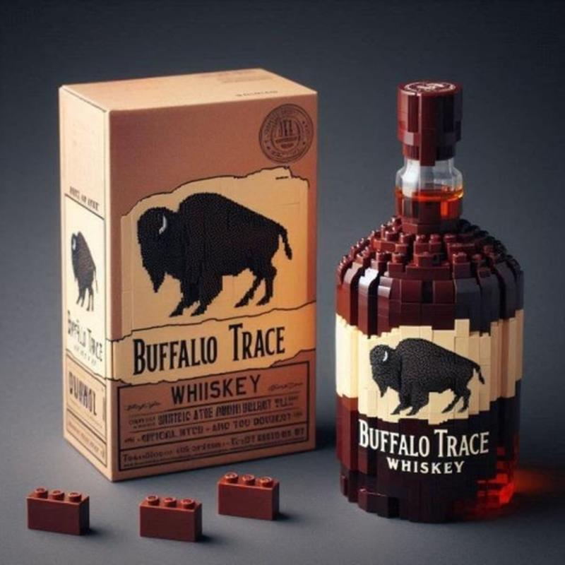 Whiskey Bottle Building MOC Blocks Set, Simulation Wine Bottle Assemble ...