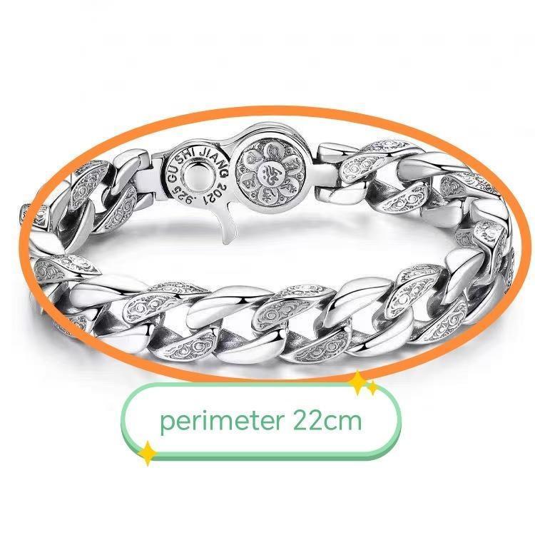 S925 Silver Plated Unisex Neutral Style Rotatable Fashion Bracelet ...