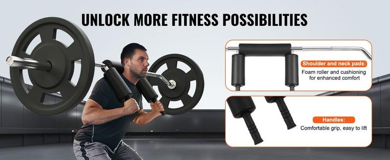 VEVOR Safety Squat Bar, 700 LBS Fitness Squat Bar, Safety Squat Bar ...