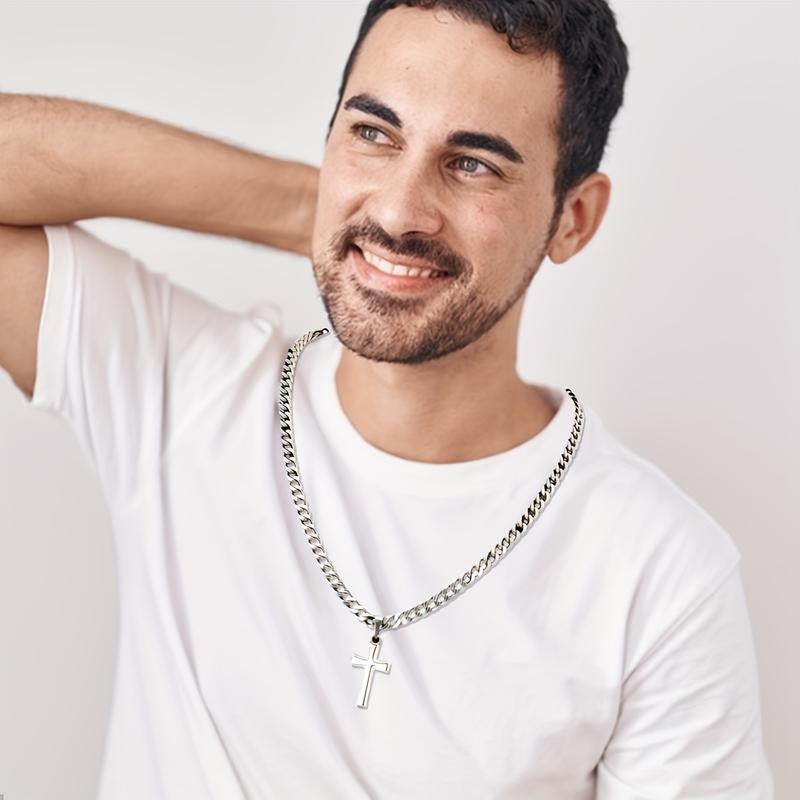 1pc "to My Son" Stainless Steel Cross Pendant Necklace, Birthday Gift ...