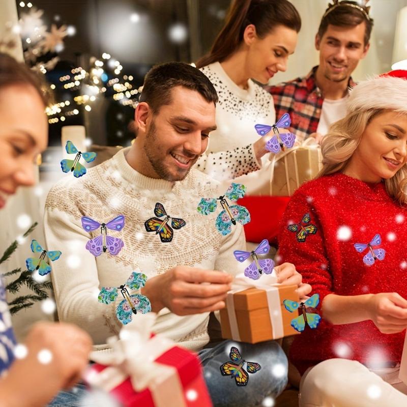 Magic Wind-Up Butterfly Rubber Band Powered Fairy Flying Toy Bookmark ...